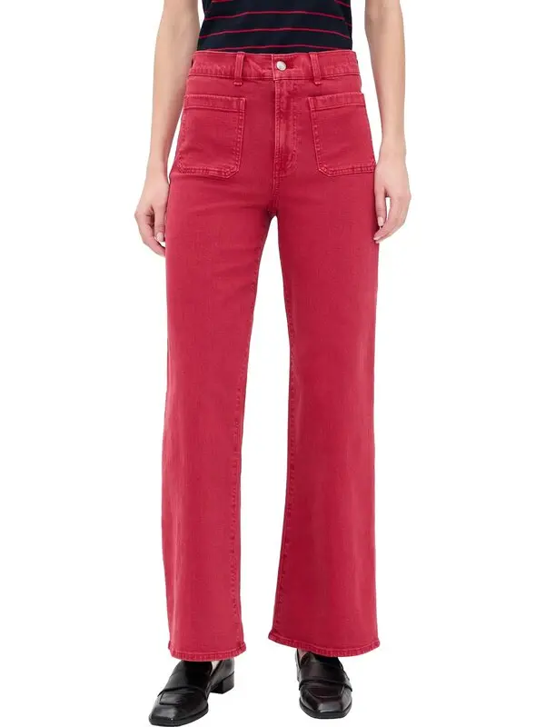 Madewell The Emmy Wide-leg Pants - Cherry