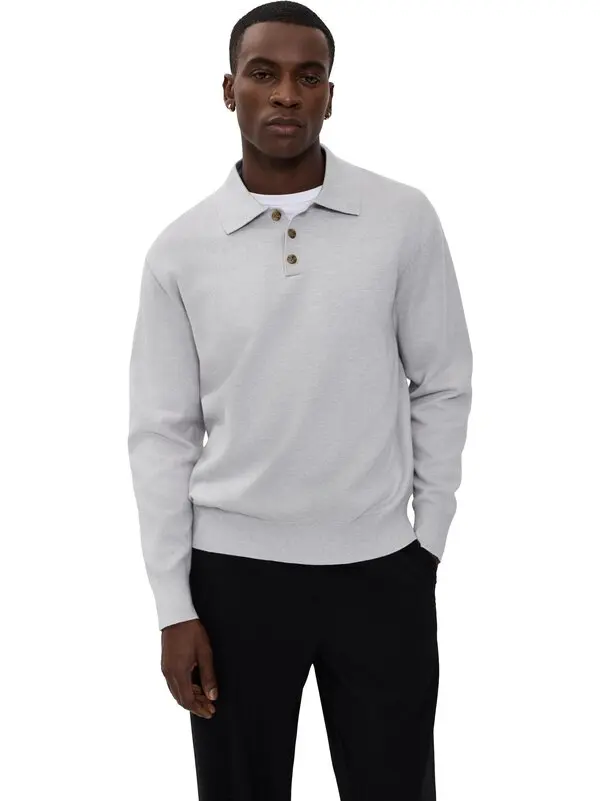 Guest In Residence Allday Polo Sweater - Stone