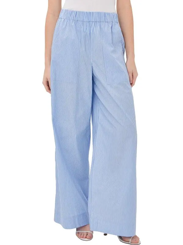Simkhai Arden Striped Poplin Pants - Periwinkle Stripe