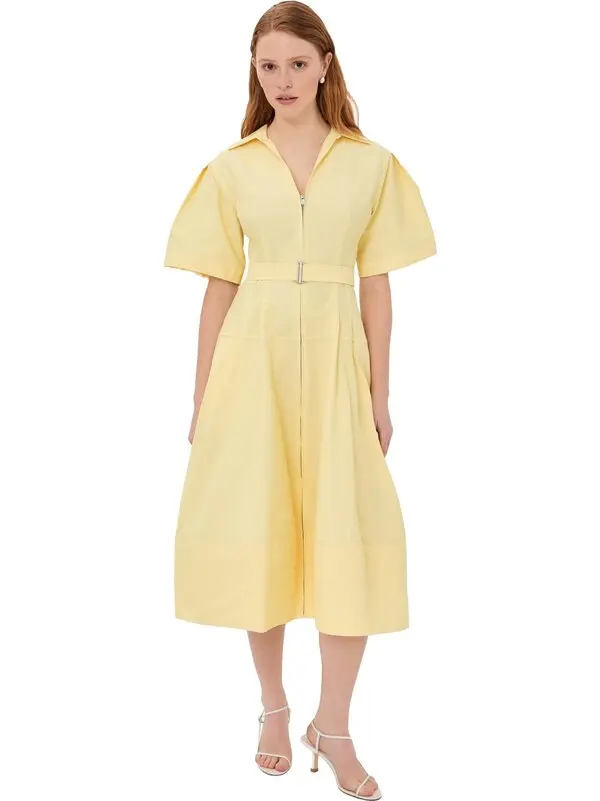Simkhai Meridith Cotton Midi Dress - Buttercream