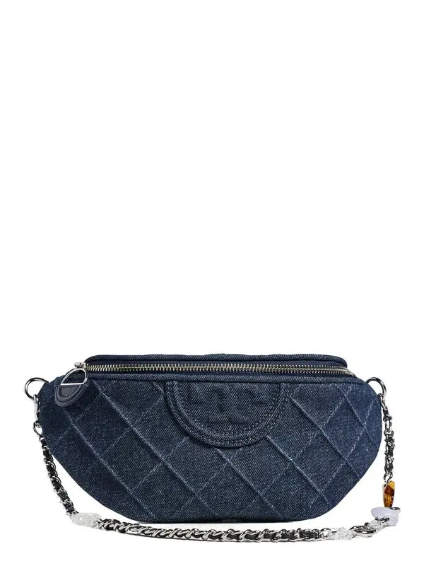 Tory Burch Fleming Denim Charm Belt Bag - Blue