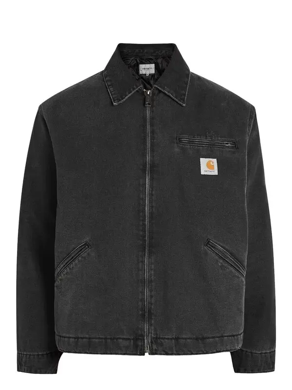 Carhartt Work In Progress Detroit Quilted Denim Jacket - Black