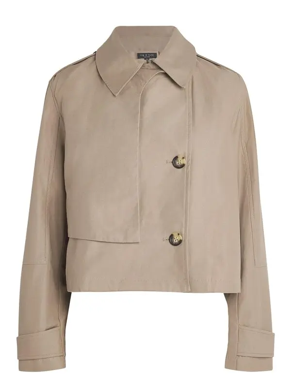 Rag & Bone Cotton Jamie Trench Coat - Beige
