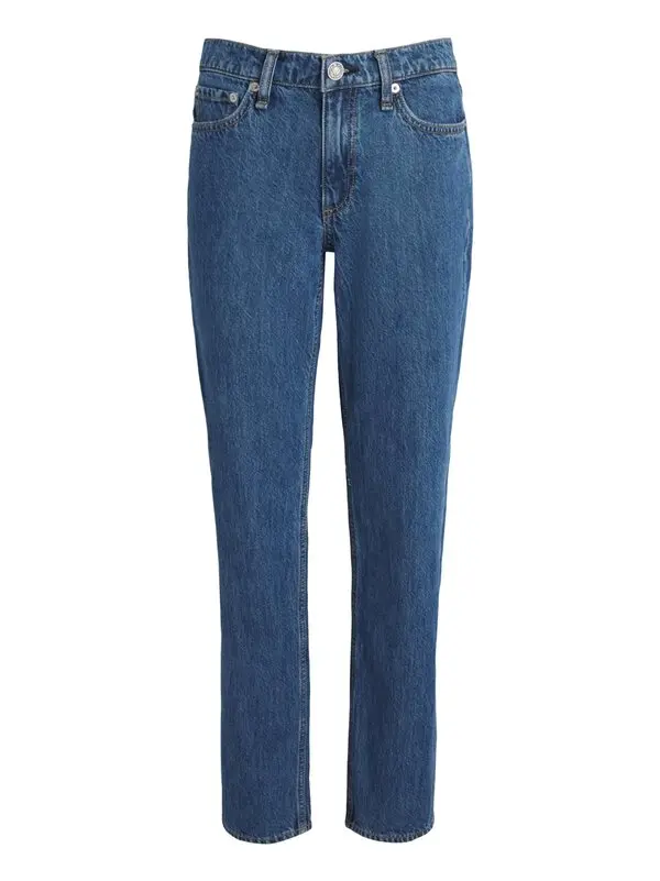 Rag & Bone Harlow Mid-rise Straight Jeans - Blue