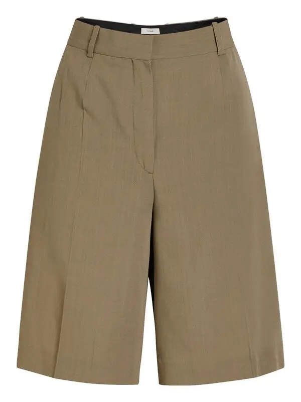 TOTEME Tailored Woven Shorts - Taupe