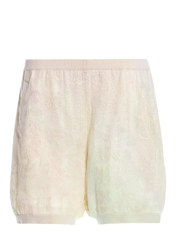 Agua Bendita Maury Embroidered Shorts - Neutrals