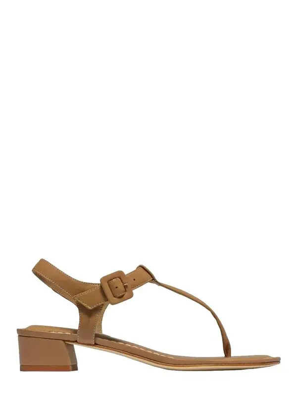 Bernardo Goyara Buckle T-strap Sandals - Neutrals
