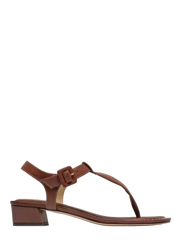 Bernardo Goyara Buckle T-strap Sandals - Brown