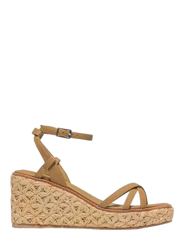 Bernardo Cairo Criss-cross Wedge Espadrilles - Neutrals