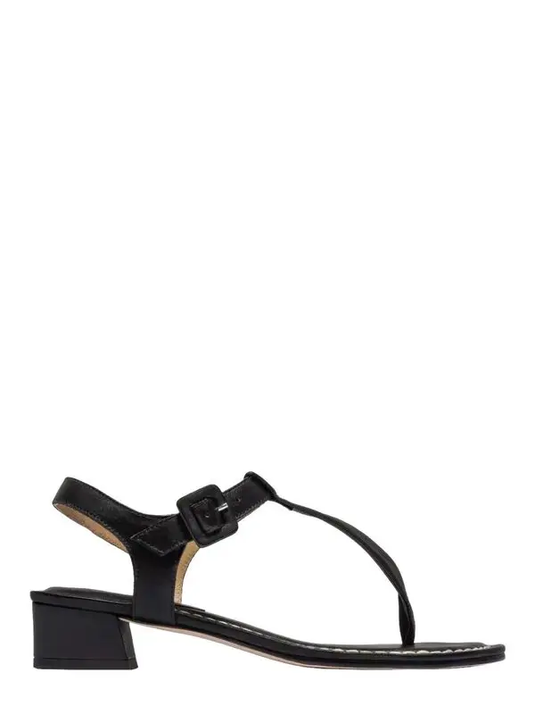 Bernardo Goyara Buckle T-strap Sandals - Black
