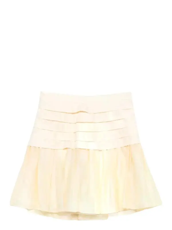 Sandro Hadley Tiered A-line Mini Skirt - Neutrals