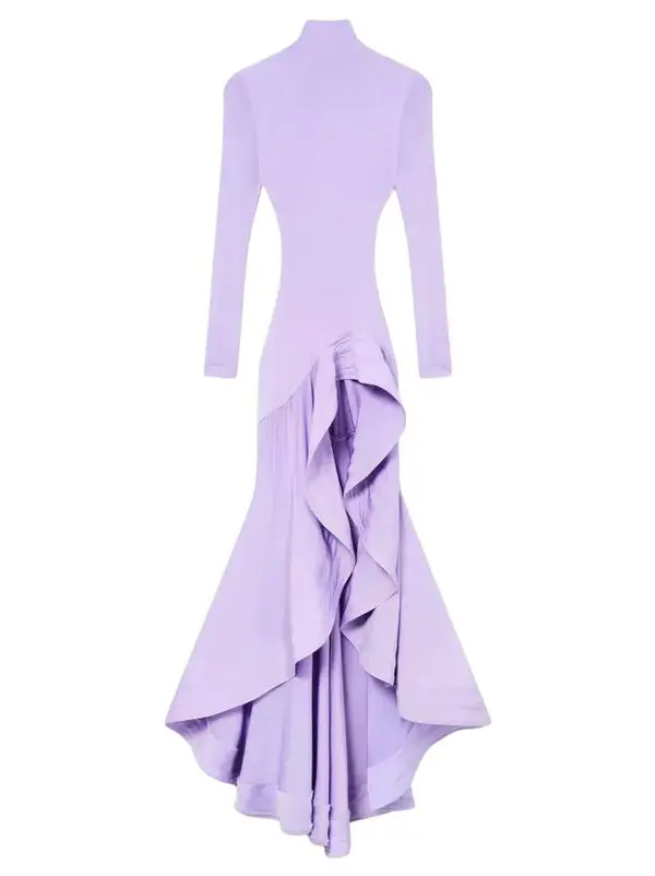 Stella McCartney Long-sleeve Asymmetric Dress - Purple