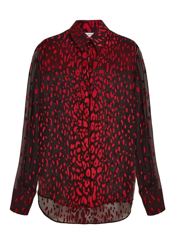 FERRAGAMO Devoré Georgette Shirt - Multicolor