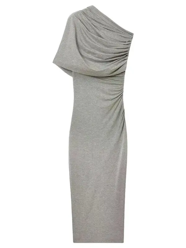 Stella McCartney Draped One-shoulder Dress - Grey