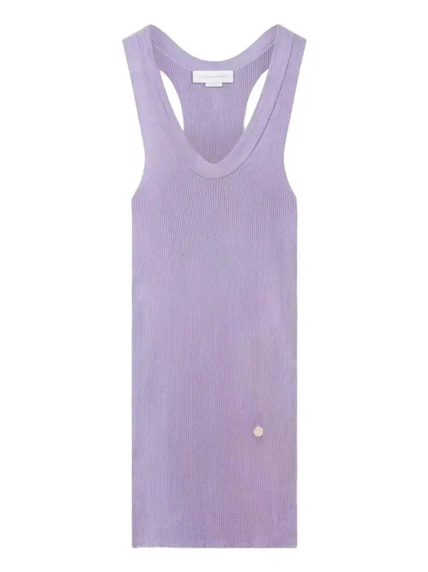 Stella McCartney Ribbed-knit Tank Top - Purple