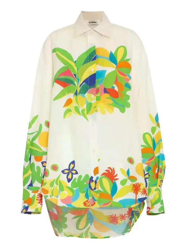 AMIR SLAMA Floral Shirt - White