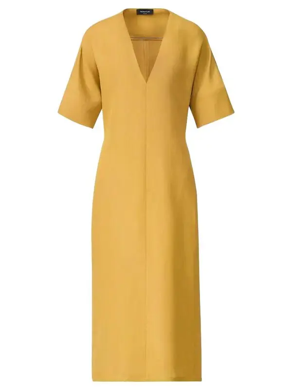 Fabiana Filippi V-neck Midi Dress - Yellow