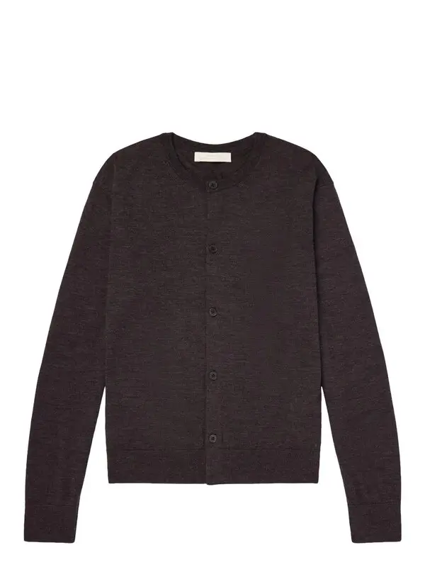 AMOMENTO Wool Cardigan - Brown