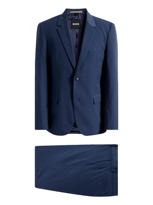 BOSS Houston Slim Fit Dark Suit - Blue