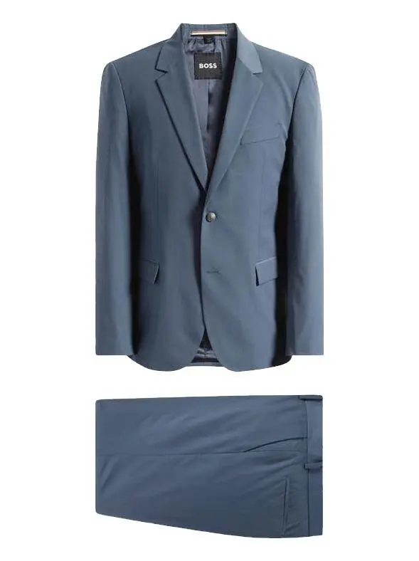 BOSS Houston Slim Fit Dark Suit - Blue