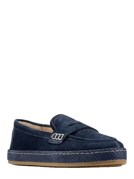 DONALD PLINER Genova Platform Loafer - Navy