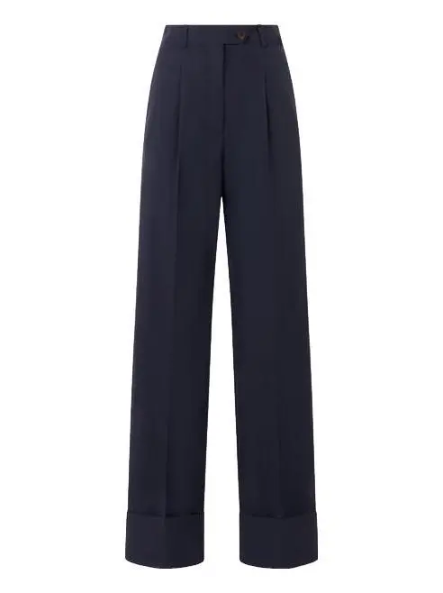 Bally High-waist Wide-leg Trousers - Blue