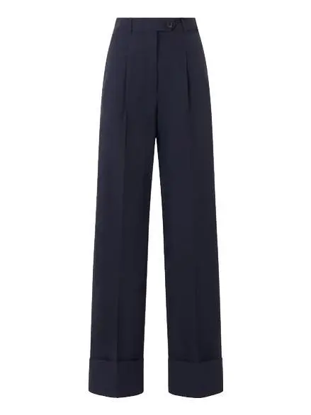Bally High-waist Wide-leg Trousers - Blue