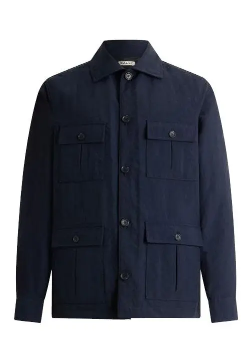 Bally Overshirt In Nylon - Blue