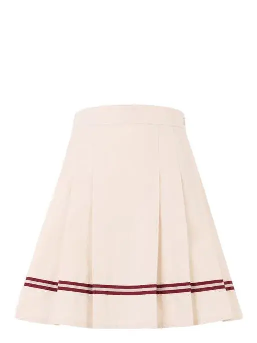 Bally Tennis Collection Skirt With Ribbon And Patch - White