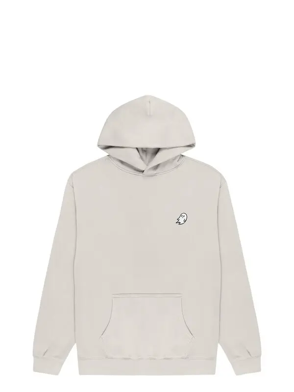DALIX Relaxed Fit Midweight Faded Fleece Hoodie - Faded Bone