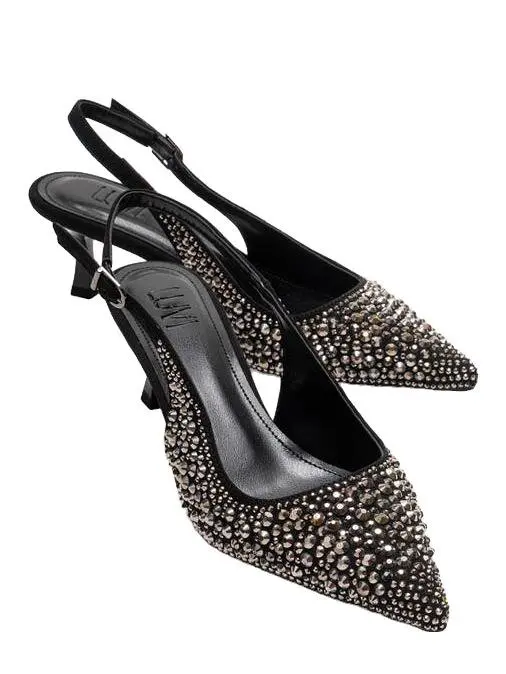 PROLOGUE SHOES Thea Slingback Pointed Toe Pump - Black