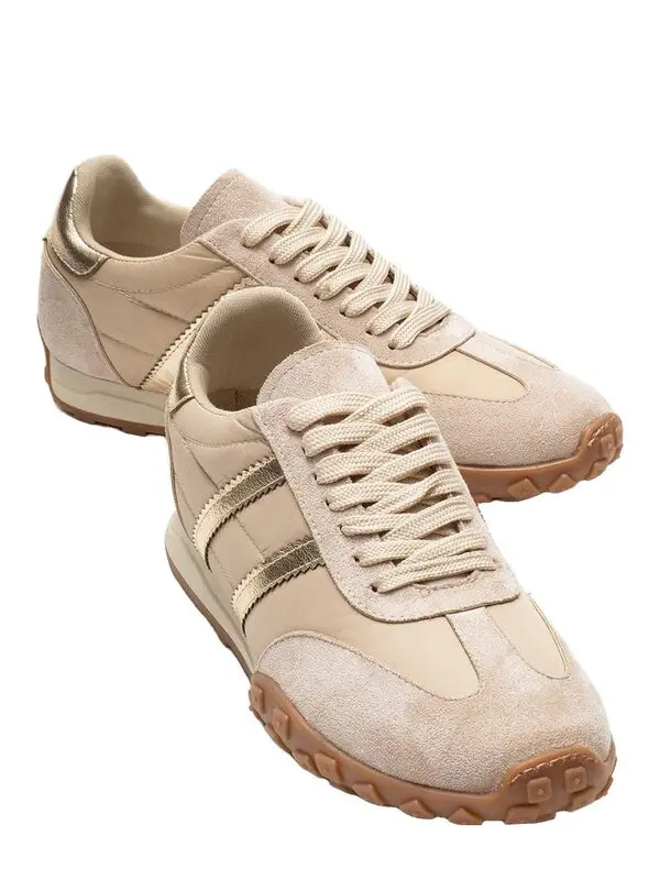 PROLOGUE SHOES Flux Sneaker - Beige Suede