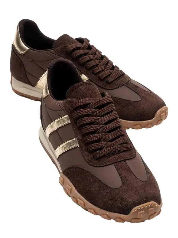 PROLOGUE SHOES Flux Sneaker - Brown Suede
