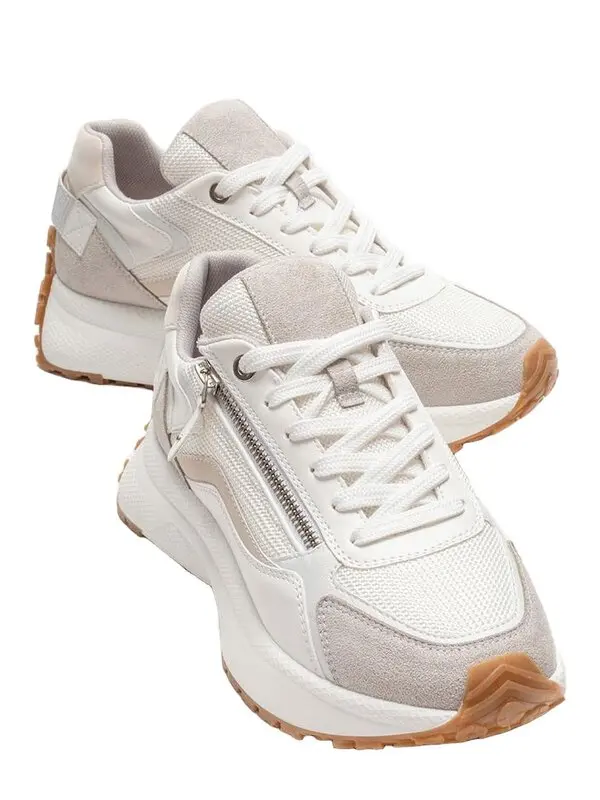 PROLOGUE SHOES Rocca Zip Sneaker - White