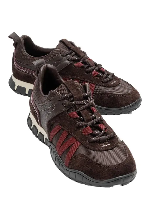 FOREVER & ALWAYS SHOES Fiera Leather And Mesh Sneakers - Brown