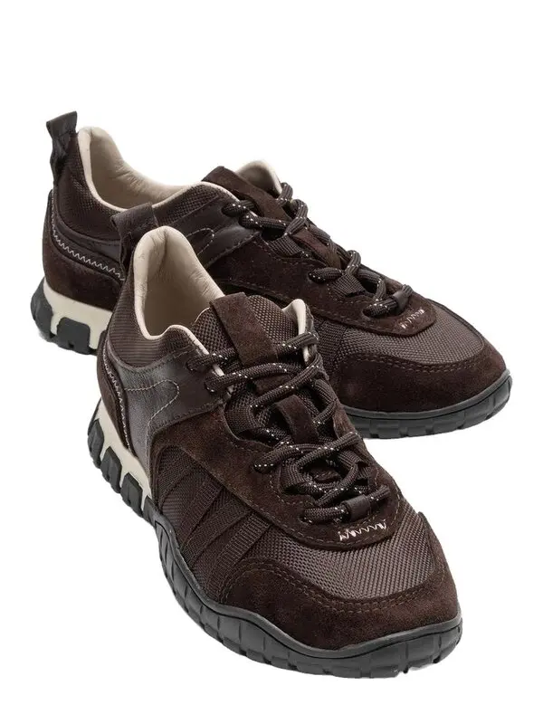 FOREVER & ALWAYS SHOES Fiera Leather And Mesh Sneakers - Cinnamon