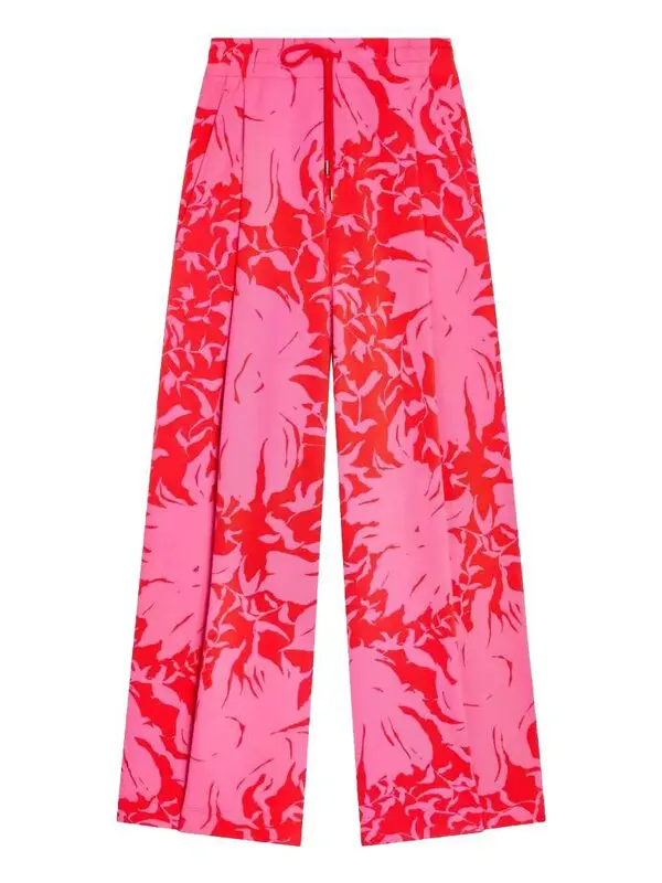 Dries Van Noten Floral Wide Leg Trousers - Pink