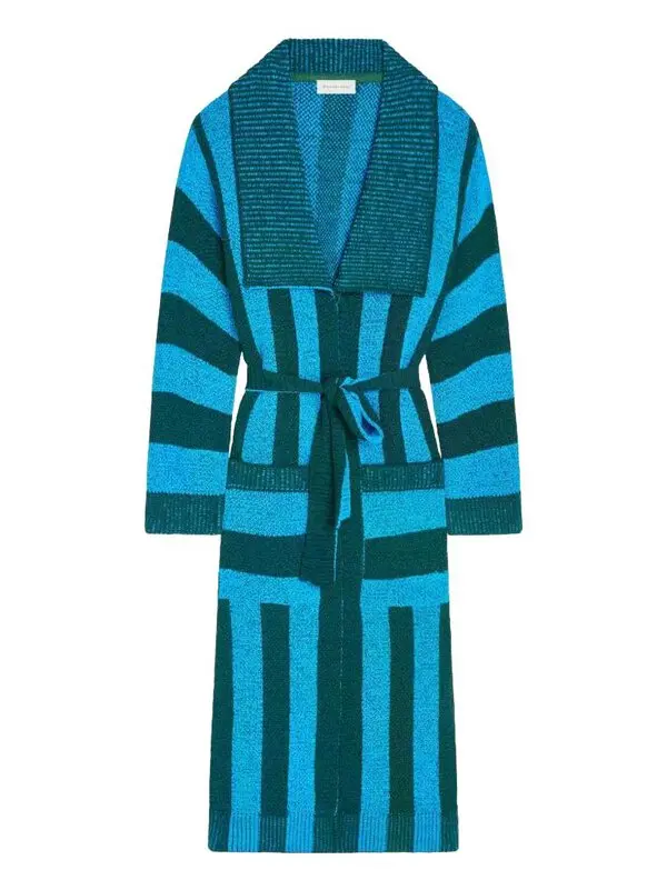 Dries Van Noten Striped Cardigan - Blue