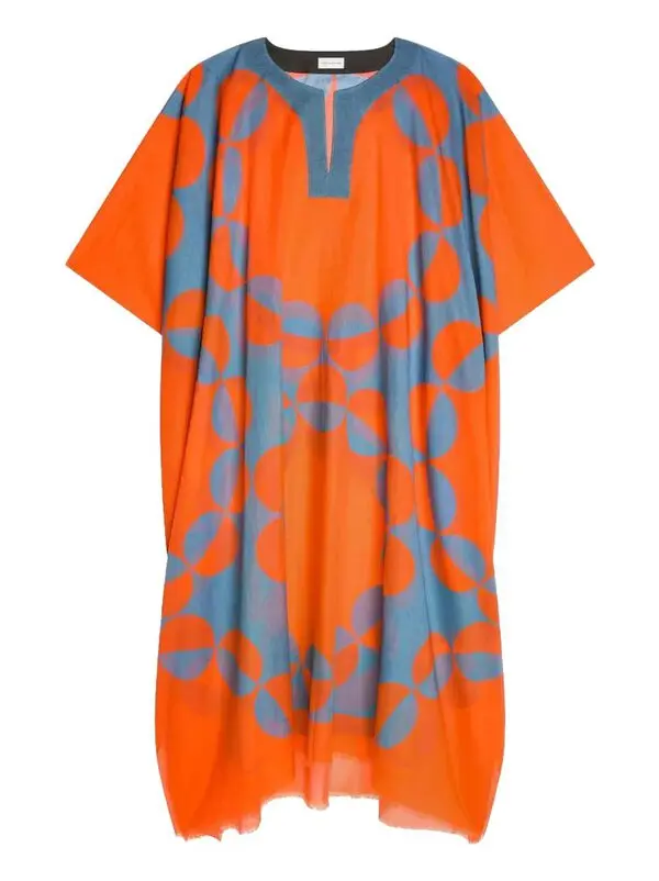 Dries Van Noten Printed Kaftan - Orange