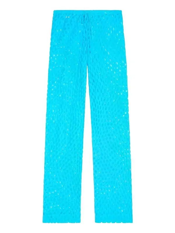 Dries Van Noten Drawstring Jersey Trousers - Blue