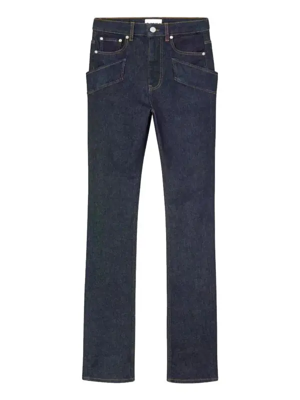 GANNI Straight-leg Jeans With Patch Pockets - Blue