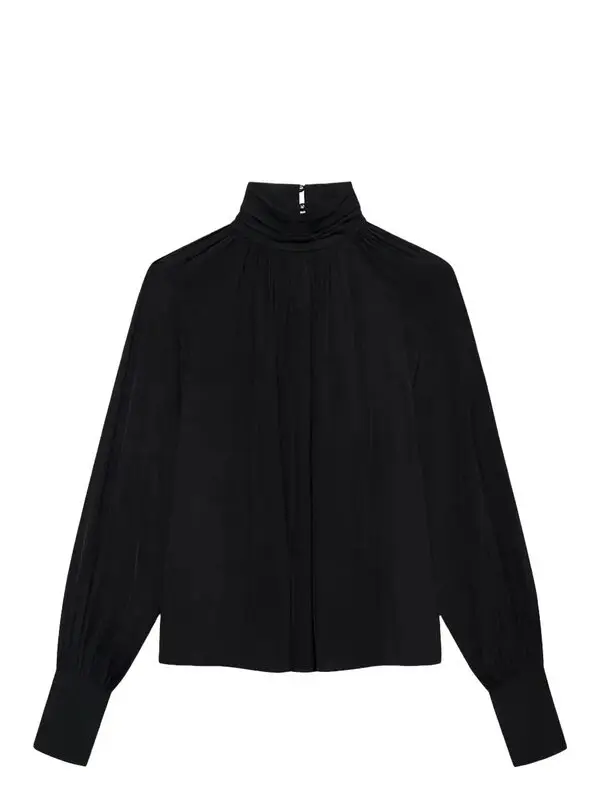 ANINE BING Draped Blouse - Black