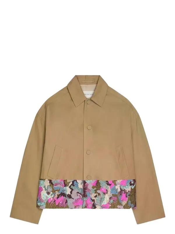 Dries Van Noten Embroidered Detail Jacket - Neutrals