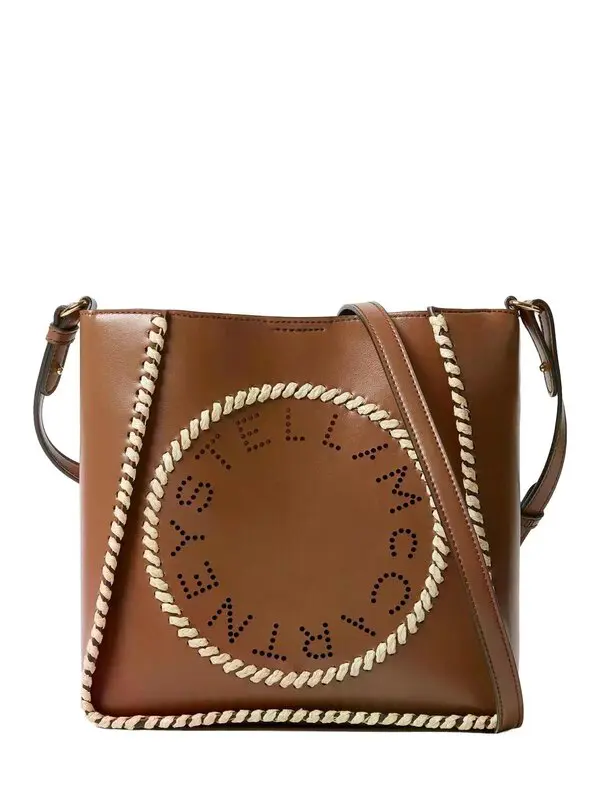 Stella McCartney Logo Laser-cut Shoulder Bag - Brown