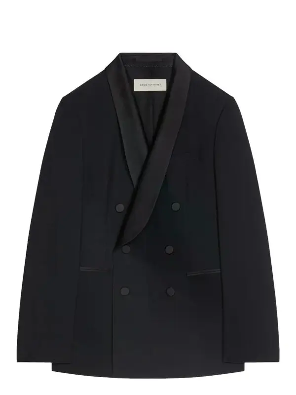 Dries Van Noten Double-breasted Blazer - Black