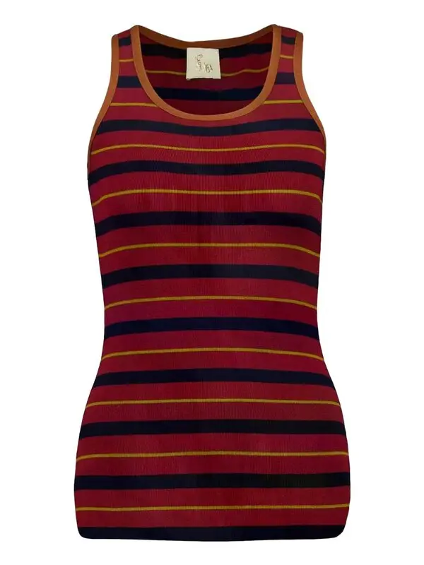 PAULA Striped Tank Top - Red