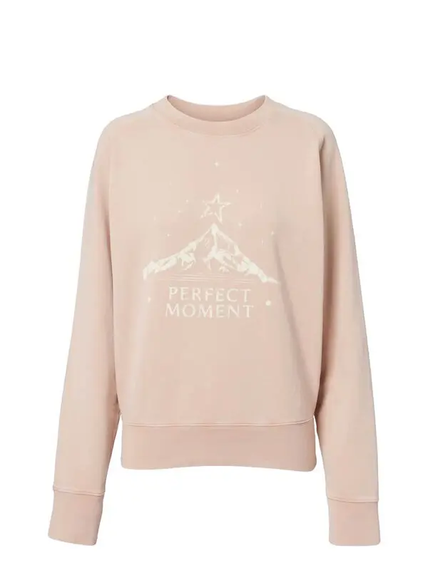 Perfect Moment Cotton Jersey Sweatshirt With Logo - Pink