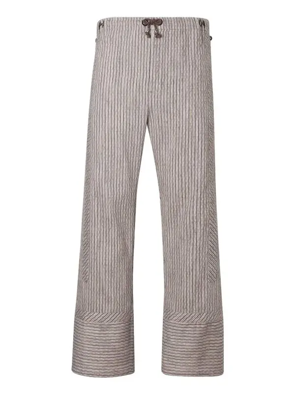 KIKO KOSTADINOV Kyan Cotton And Linen-blend Straight Pants - Multicoloured