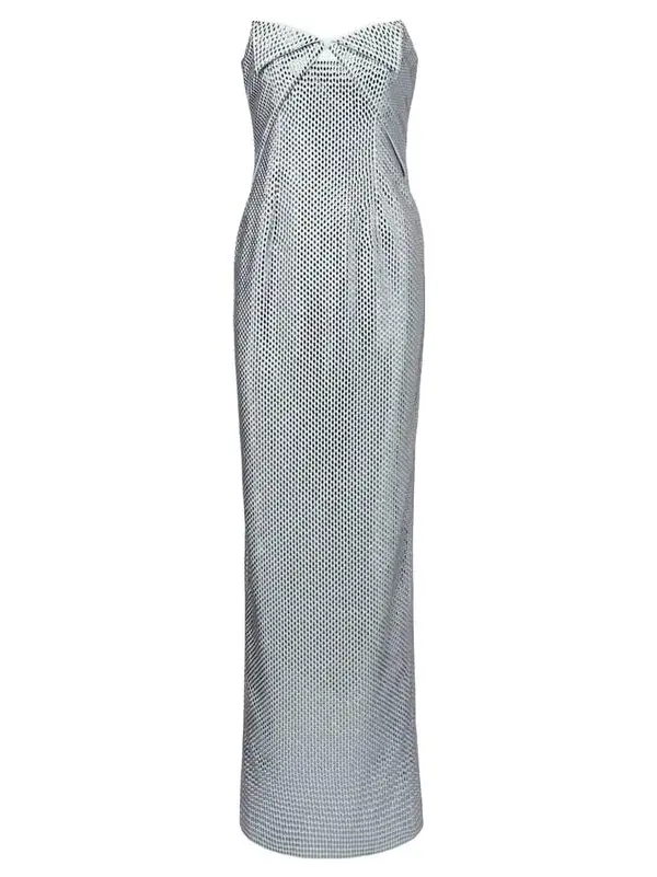 Roland Mouret Origami Diamanté Corset Gown - Blue