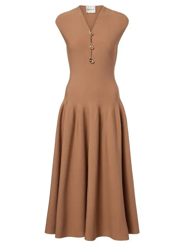 Roland Mouret Embellished Midi Dress - Beige